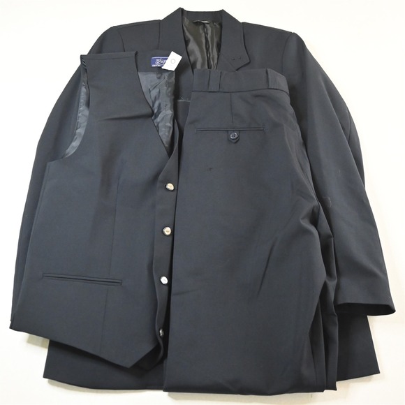 Suits & Blazers | New Hpi Signature 38r 34x38 Navy Blue 3 Piece Uniform ...